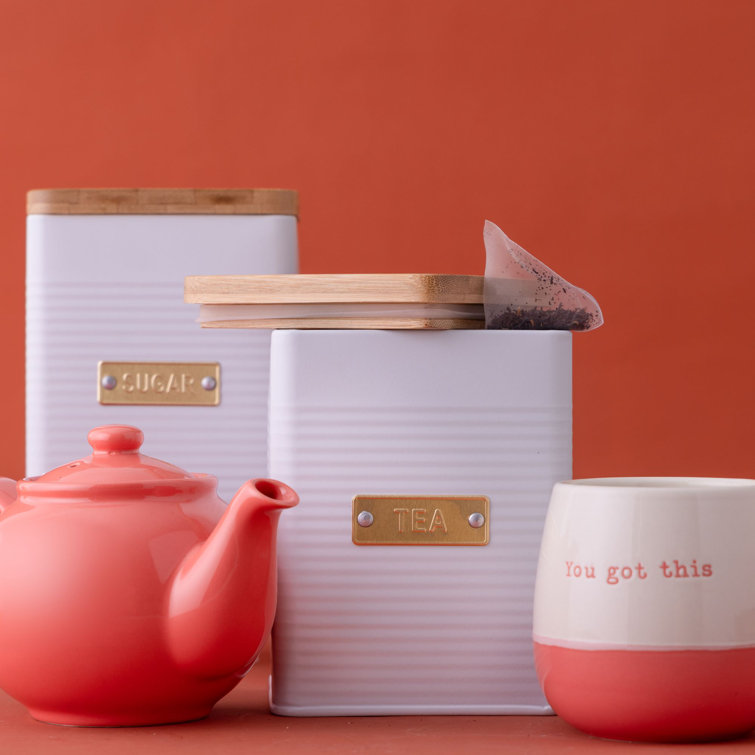 Typhoon Otto Square 3 Piece Coffee, Tea, & Sugar Set | Wayfair.co.uk