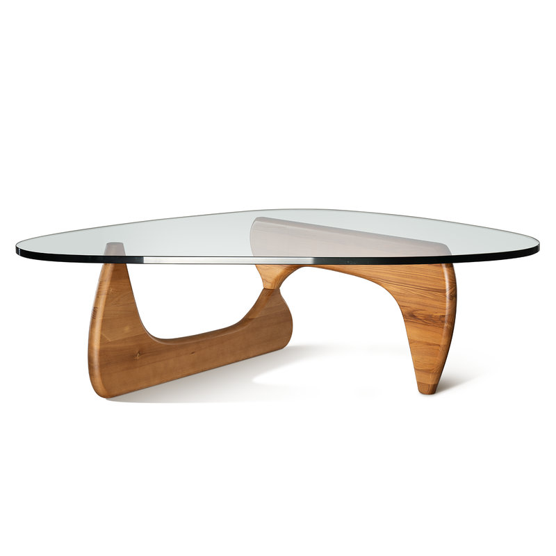 Ivy Bronx Triangle Glass Coffee Table With Clear Glass Top And Solid ...