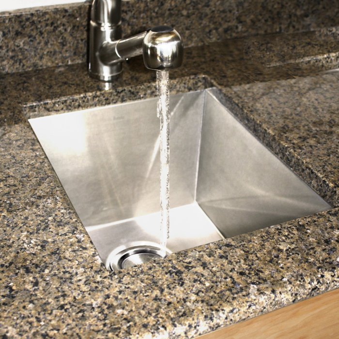 Nantucket Sinks Pro Series 15'' L Single Bowl Stainless Steel Kitchen ...