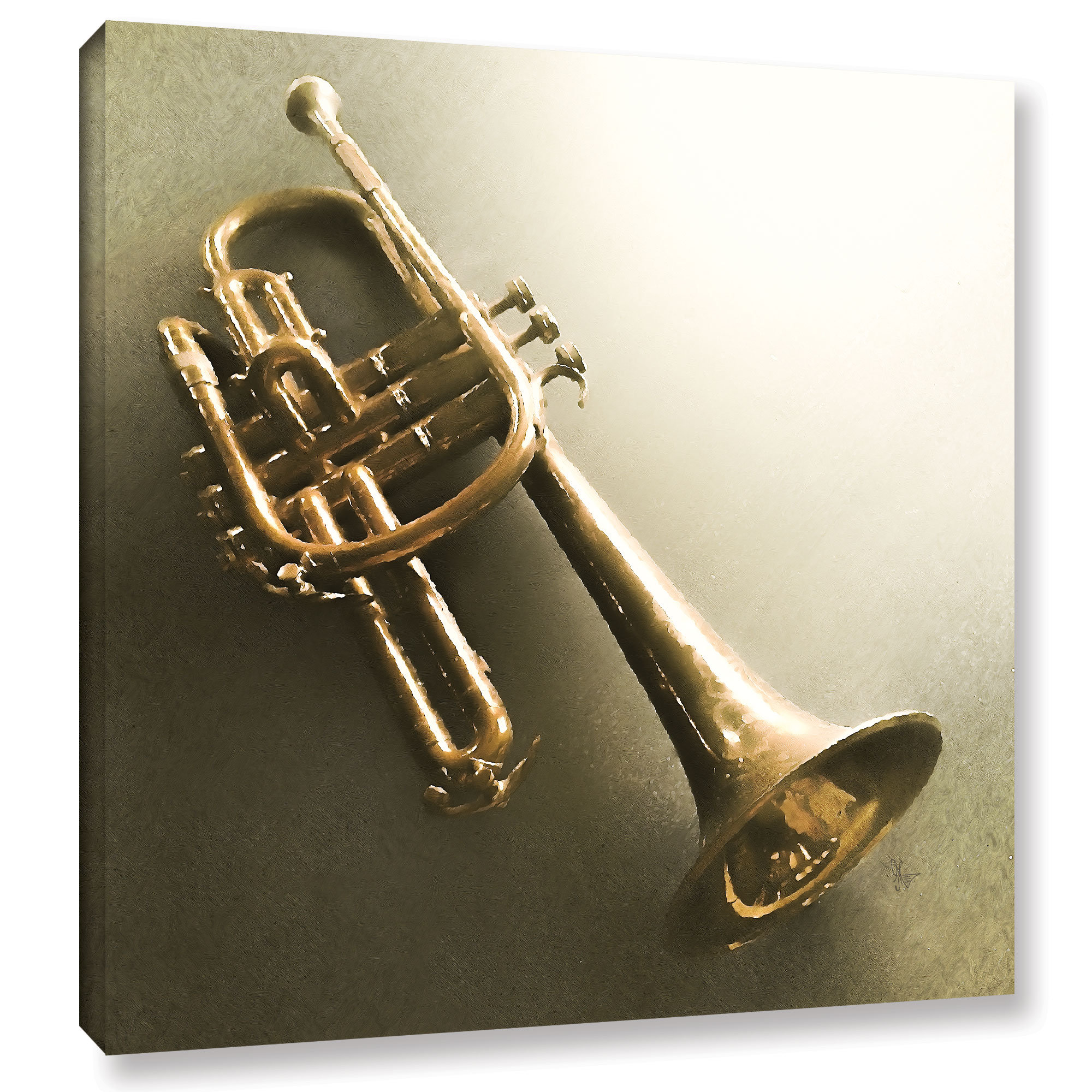 Charlton Home® 'Trumpet' Painting Print On Wrapped Canvas | Wayfair