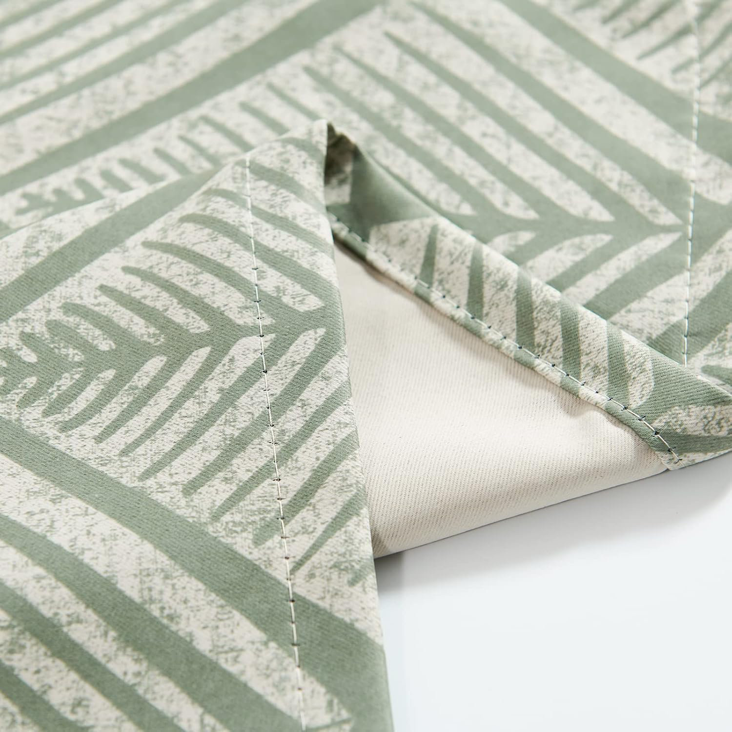 RAPTIZ Up Geometric Valance Curtain For Kitchen Living Room Ferns Leaf ...