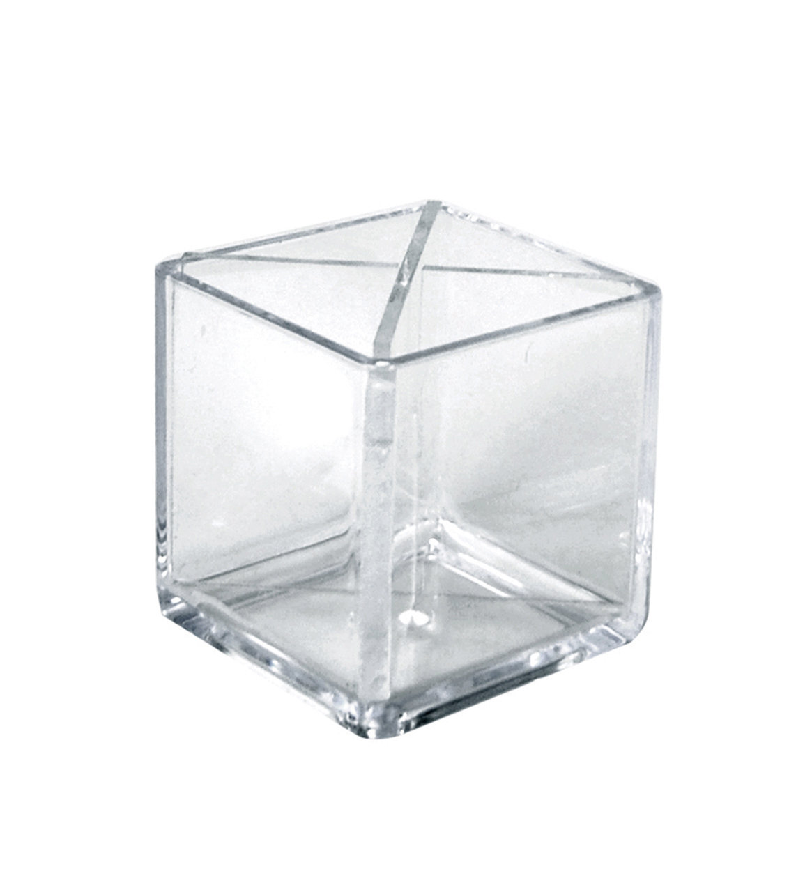 Azar Displays Cube Pencil Holder with Divider 5"W x 5"D x 5"H, 2-Pack ...