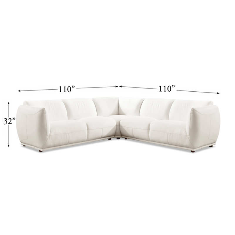 WANDINGT Modern Sofa Moon Leather Sectional | Wayfair