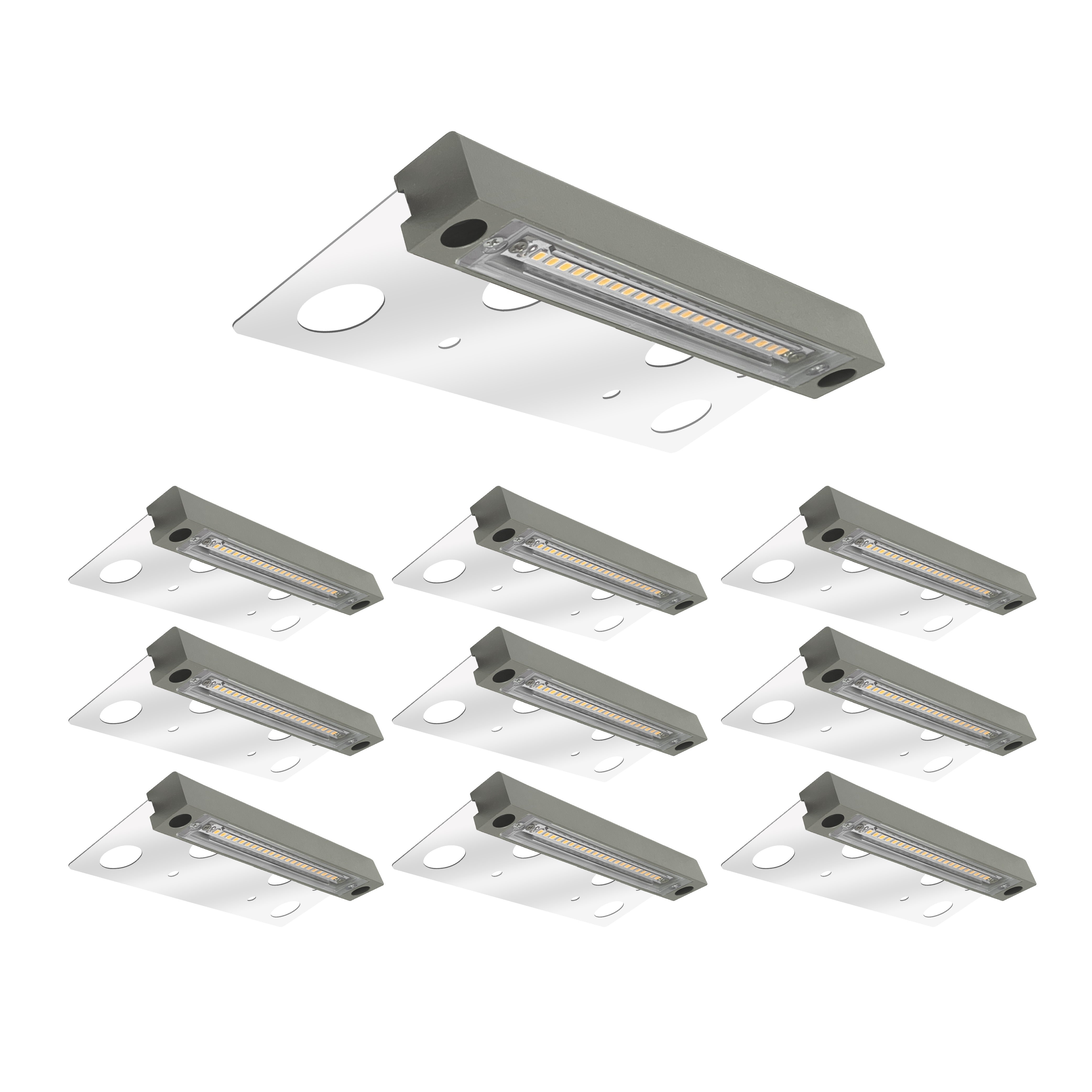 GKOplus 6.8 Inches Low Voltage Aluminum Hardscape Light, 12V AC/DC ...