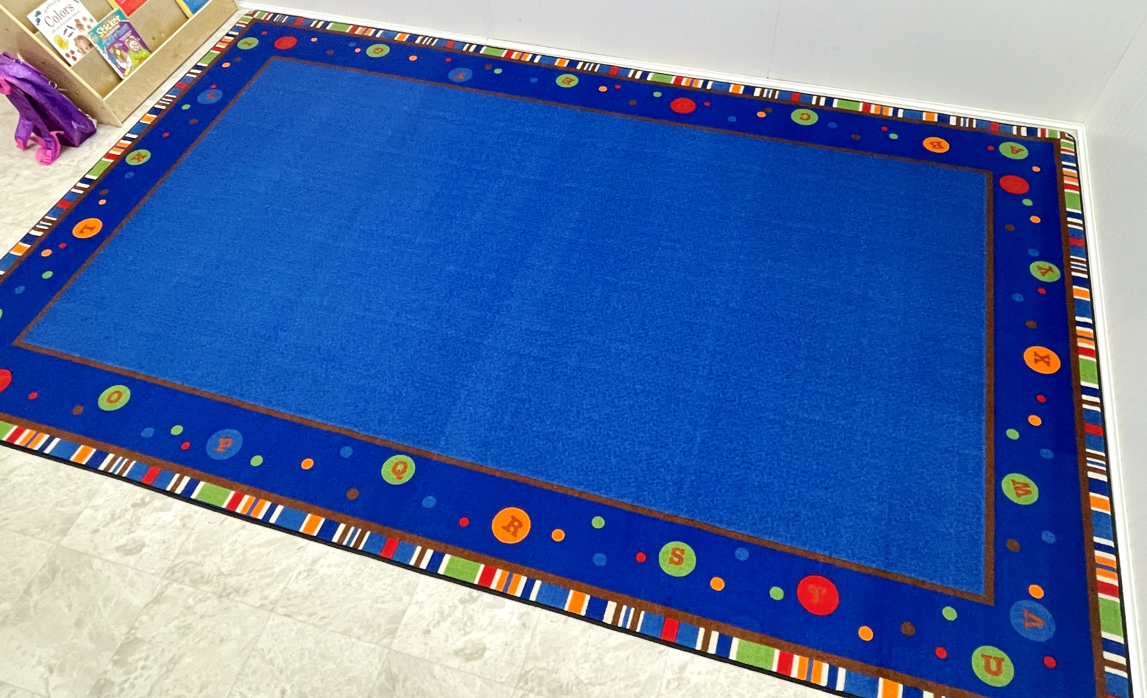 Kid Carpet Tufted Blue/Yellow/Green Area Rug | Wayfair