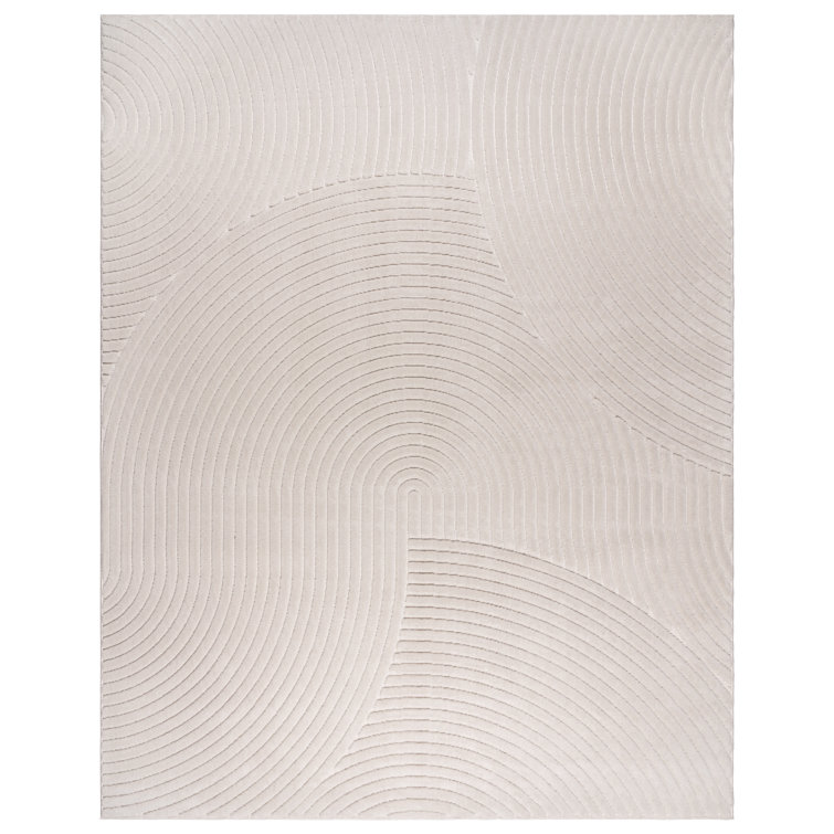 Gertmenian Conway Cream Solid Geometric Textured Area Rug & Reviews ...
