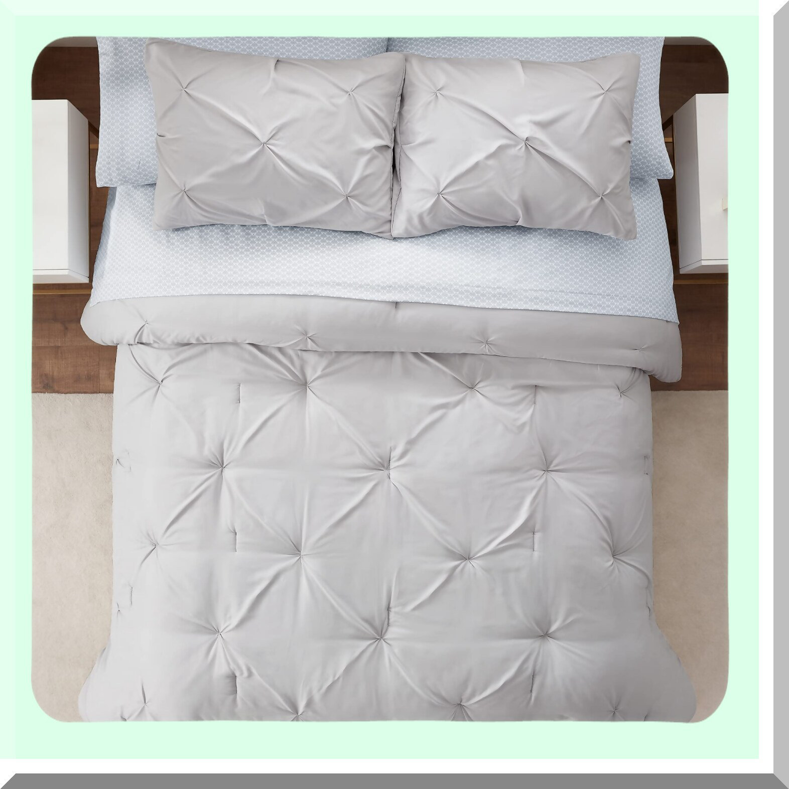 Red Barrel Studio® UltraLight Pleated Bedding Set - 7 Piece All Season ...