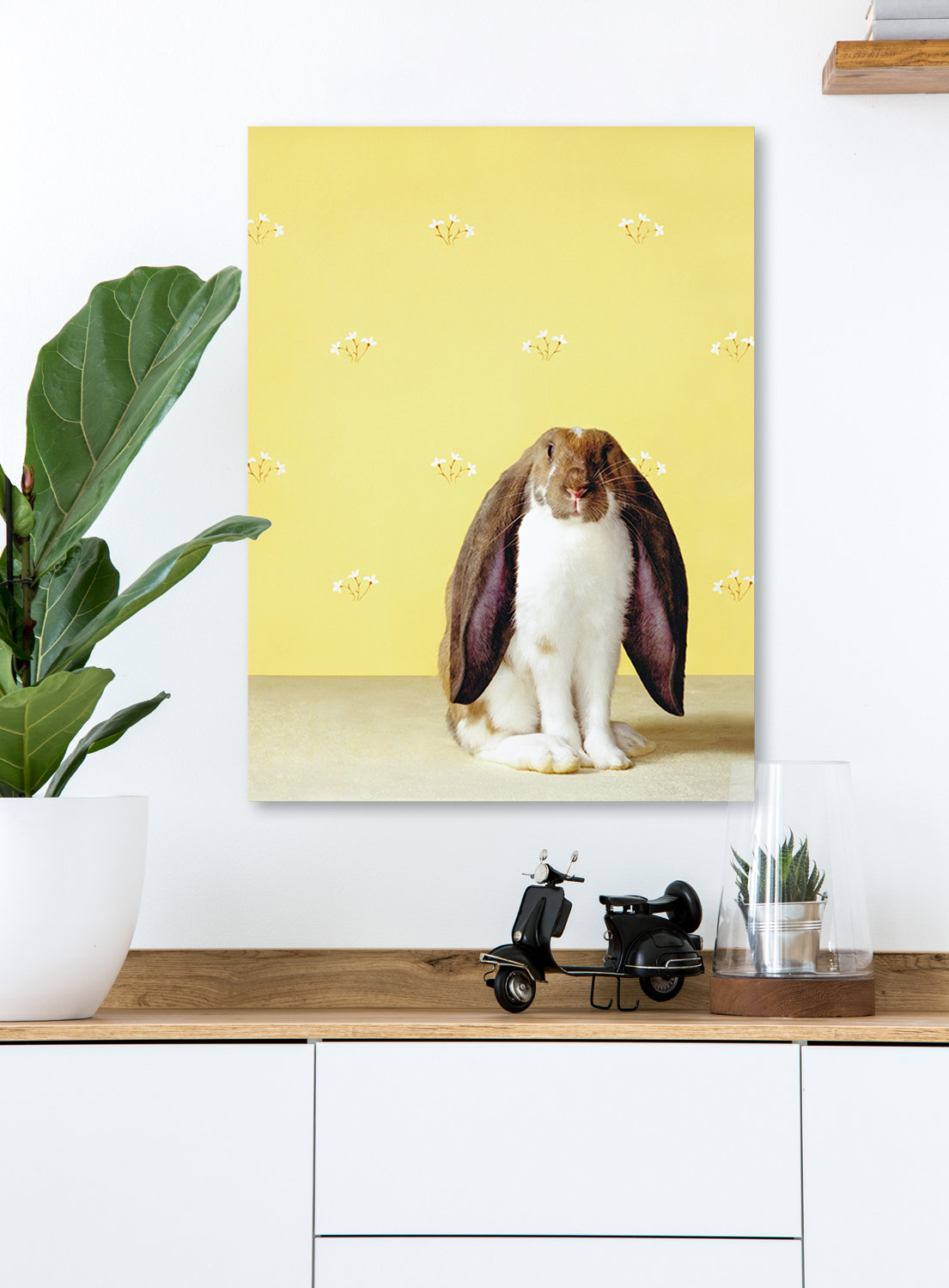 August Grove® Floppy Ears on Yellow by Catherine Ledner - Wrapped ...