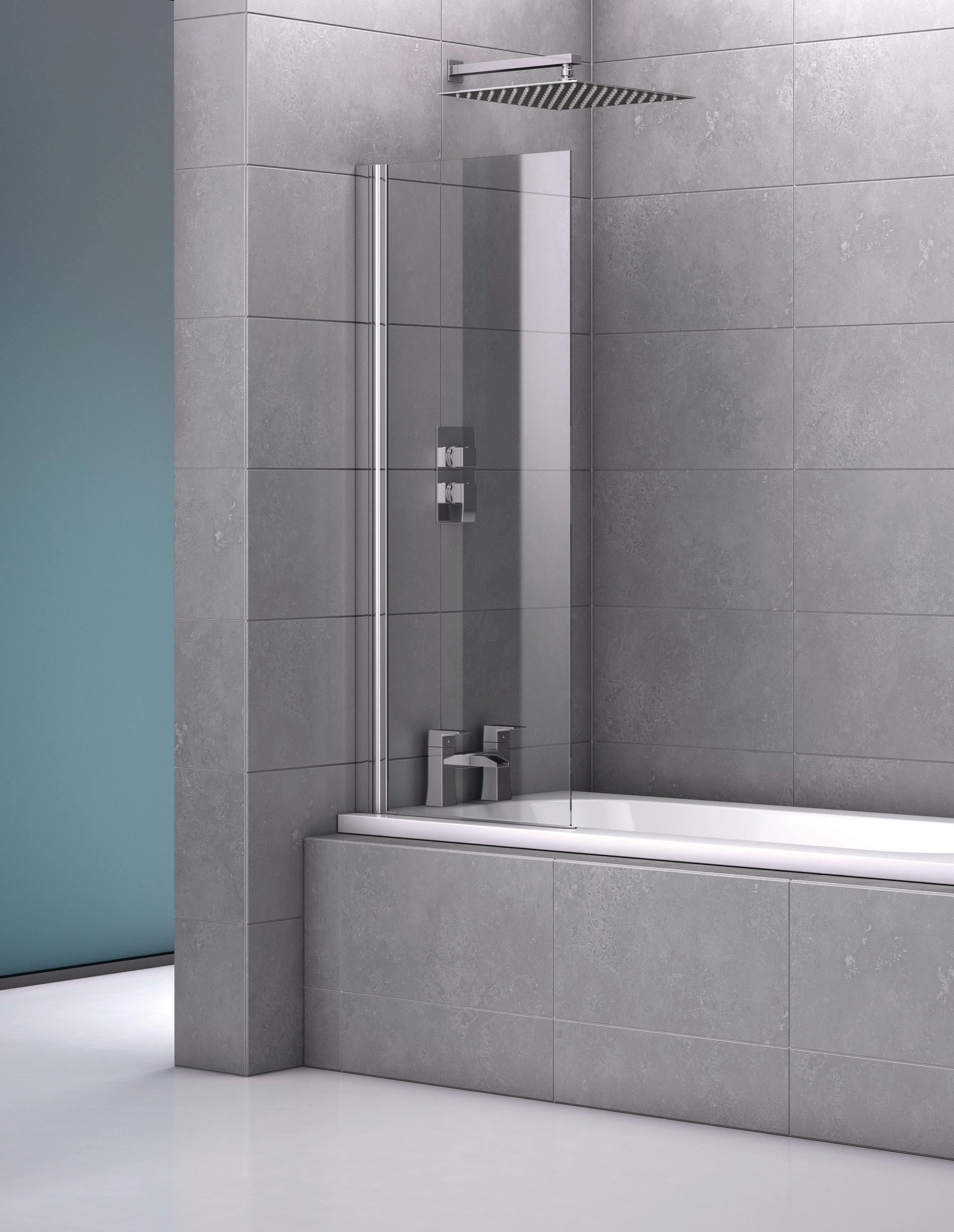 White Stone Straight Bath Screen & Reviews | Wayfair.co.uk