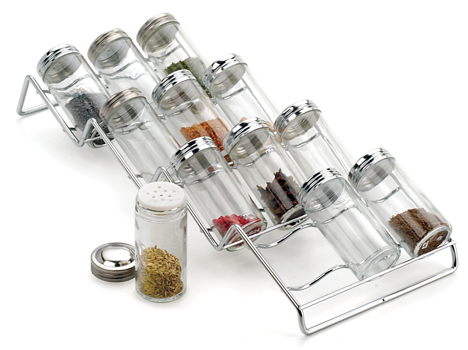 Rebrilliant 12 Jar Spice Jar & Rack Set & Reviews | Wayfair