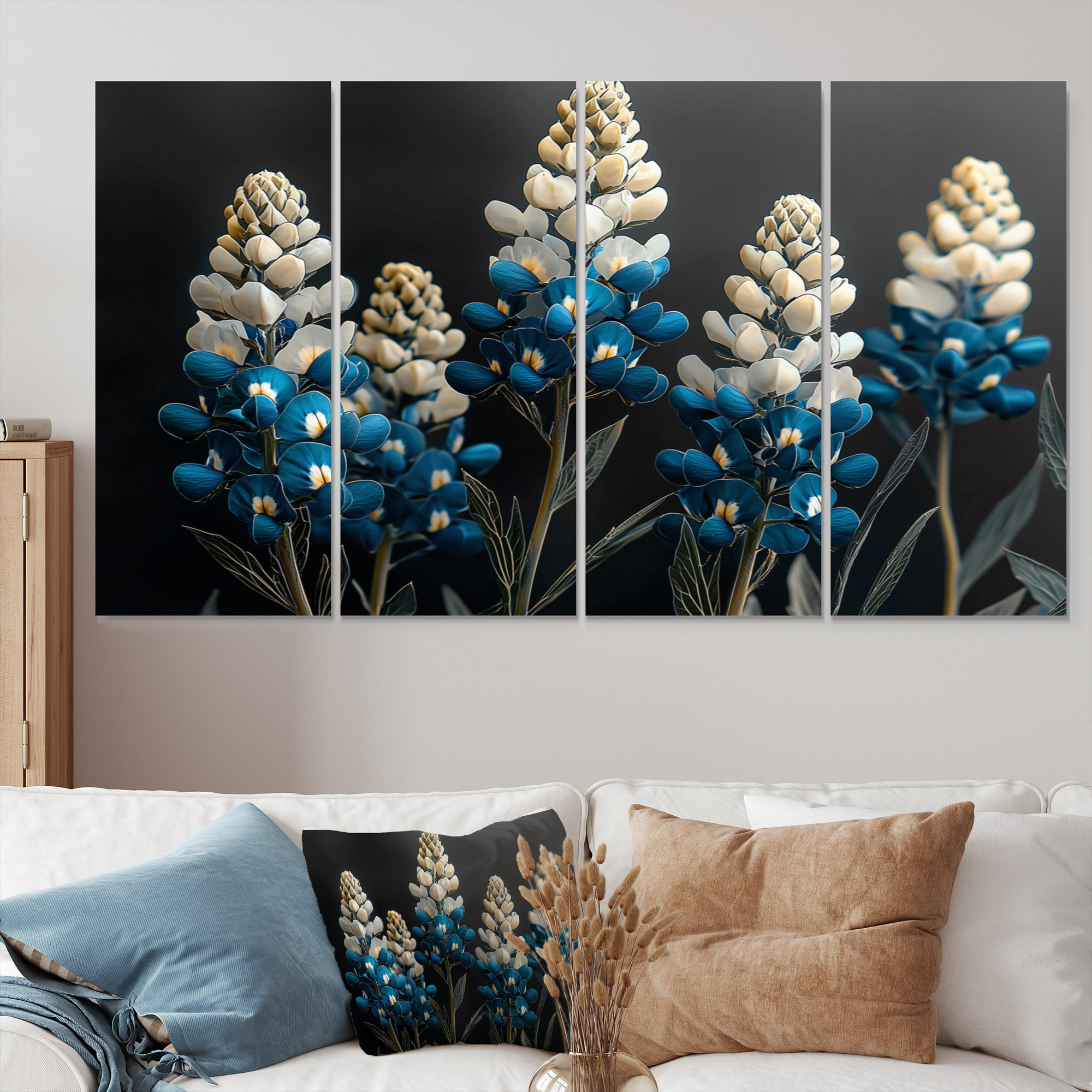Latitude Run® Blue Bonnets Meadow Dreams I - Blue Bonnets Wall Art Set ...