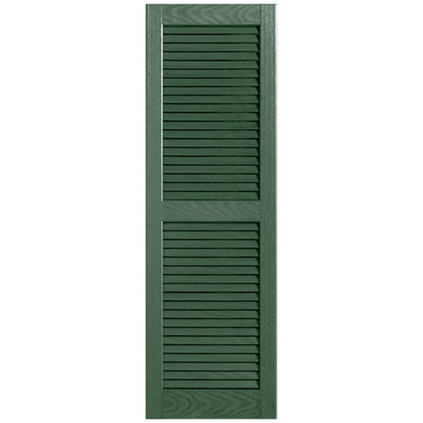 Alpha Shutters Straight Top Full-style Open Louver Shutters Pair ...