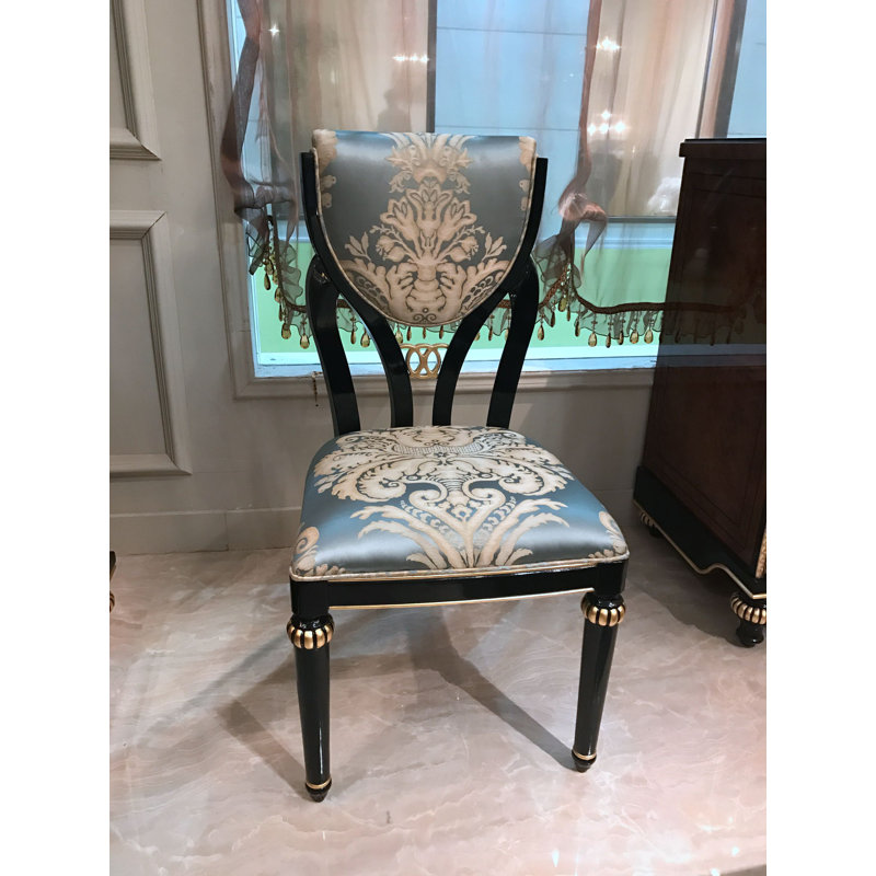 Infinity Furniture Import Infinity Side Chair in Blue/Beige | Wayfair