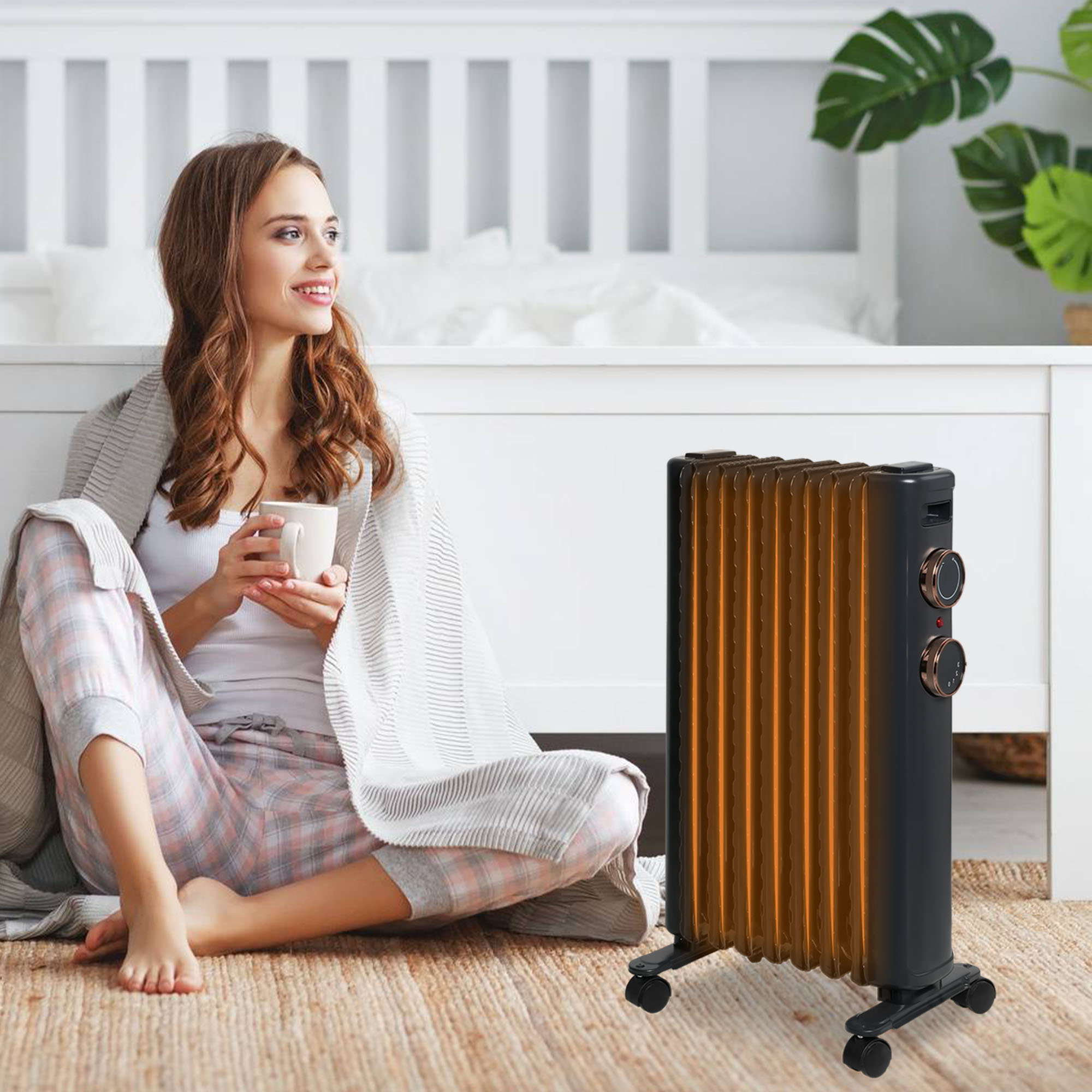 ACEM Portable 1500W Oil Filled Radiator Heater | Wayfair