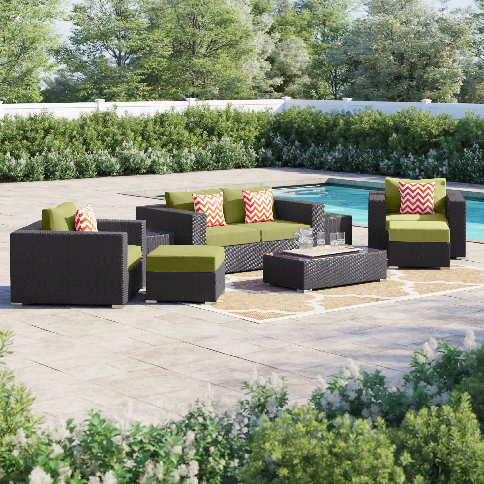 Freeport Park® Convene 8 Piece Outdoor Patio Sofa Set | Wayfair