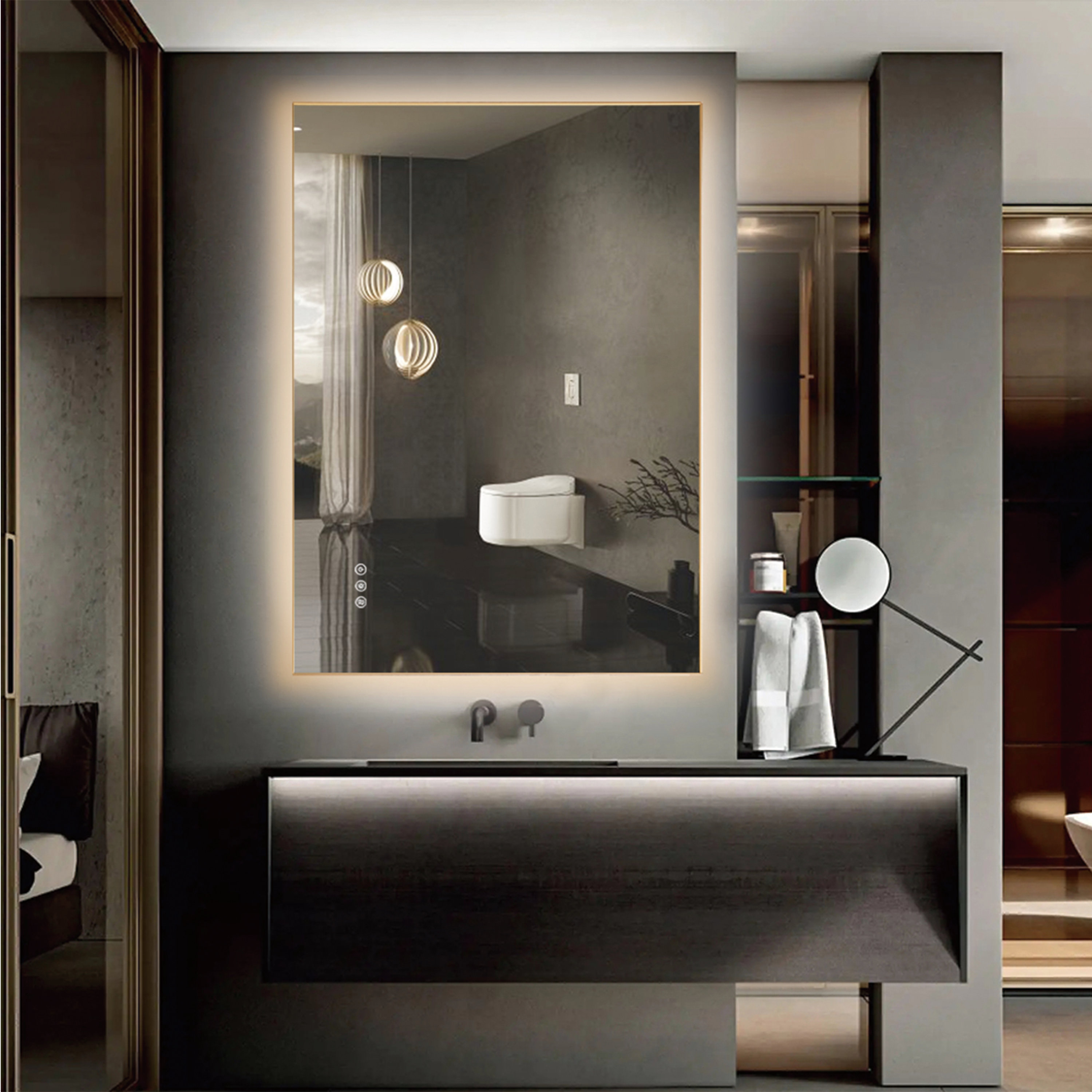 Ivy Bronx Eleen 32"x 24" Rectangular Modern & Contemporary LED Light ...