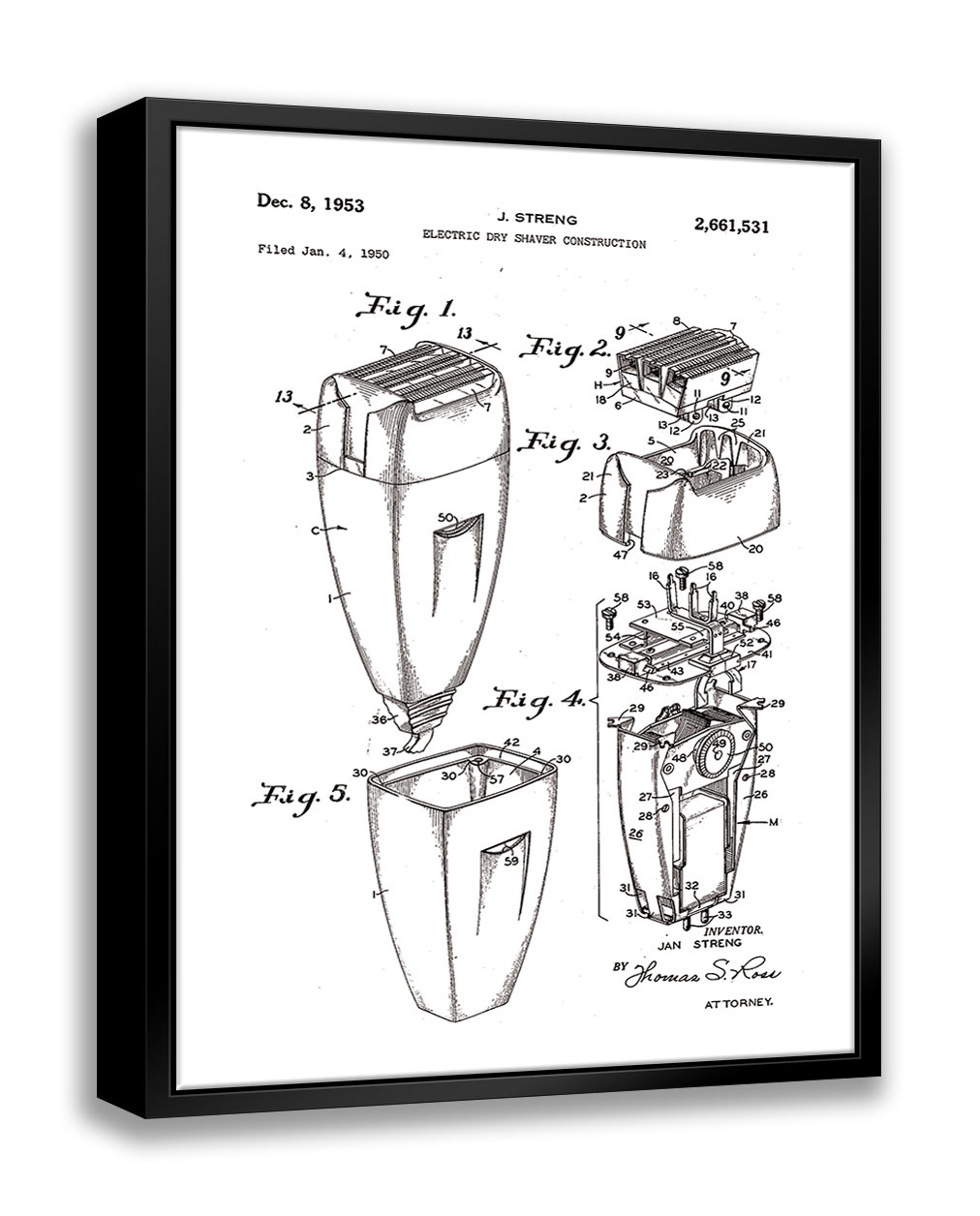 ATX Art Group LLC Electric Razor Patent by Stanley Print House - on ...