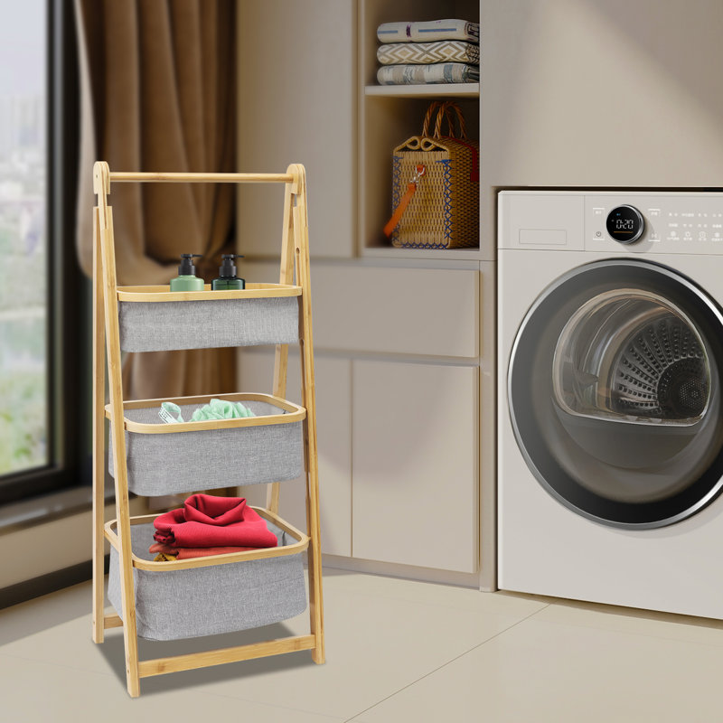 Lomana 3 Tier Fold Out Storage Foldable Laundry Baskets | Wayfair