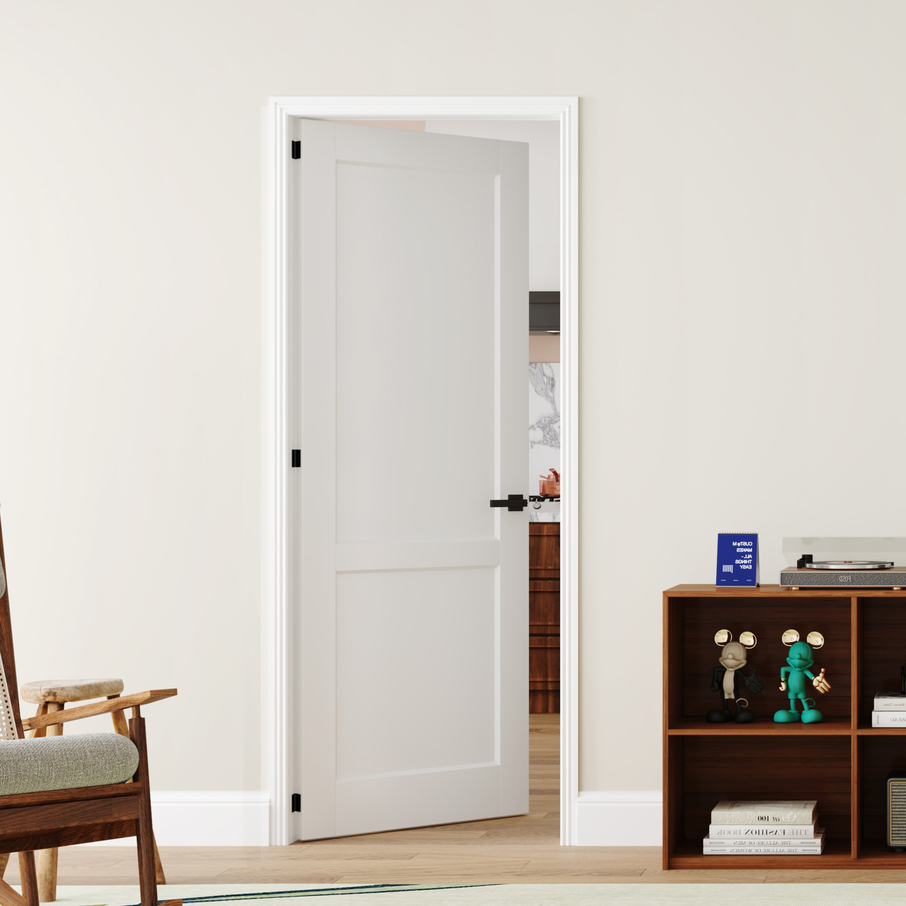 CHIC MODE Interior 2-Lite Panel Manufacture Solid Wood Design Door Slab ...