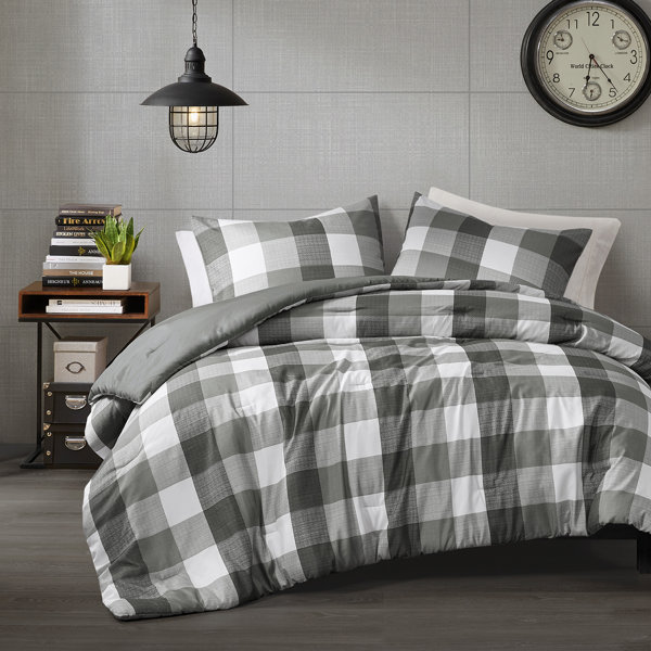 510 Design Lucas Modern Plaid Lightweight Comforter Set in Farmhouse ...