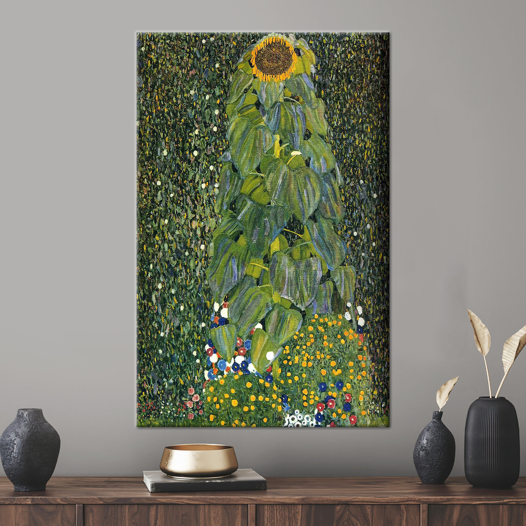 August Grove Large Gustav Klimt The Sunflower Canvas Print - Famous 3D ...