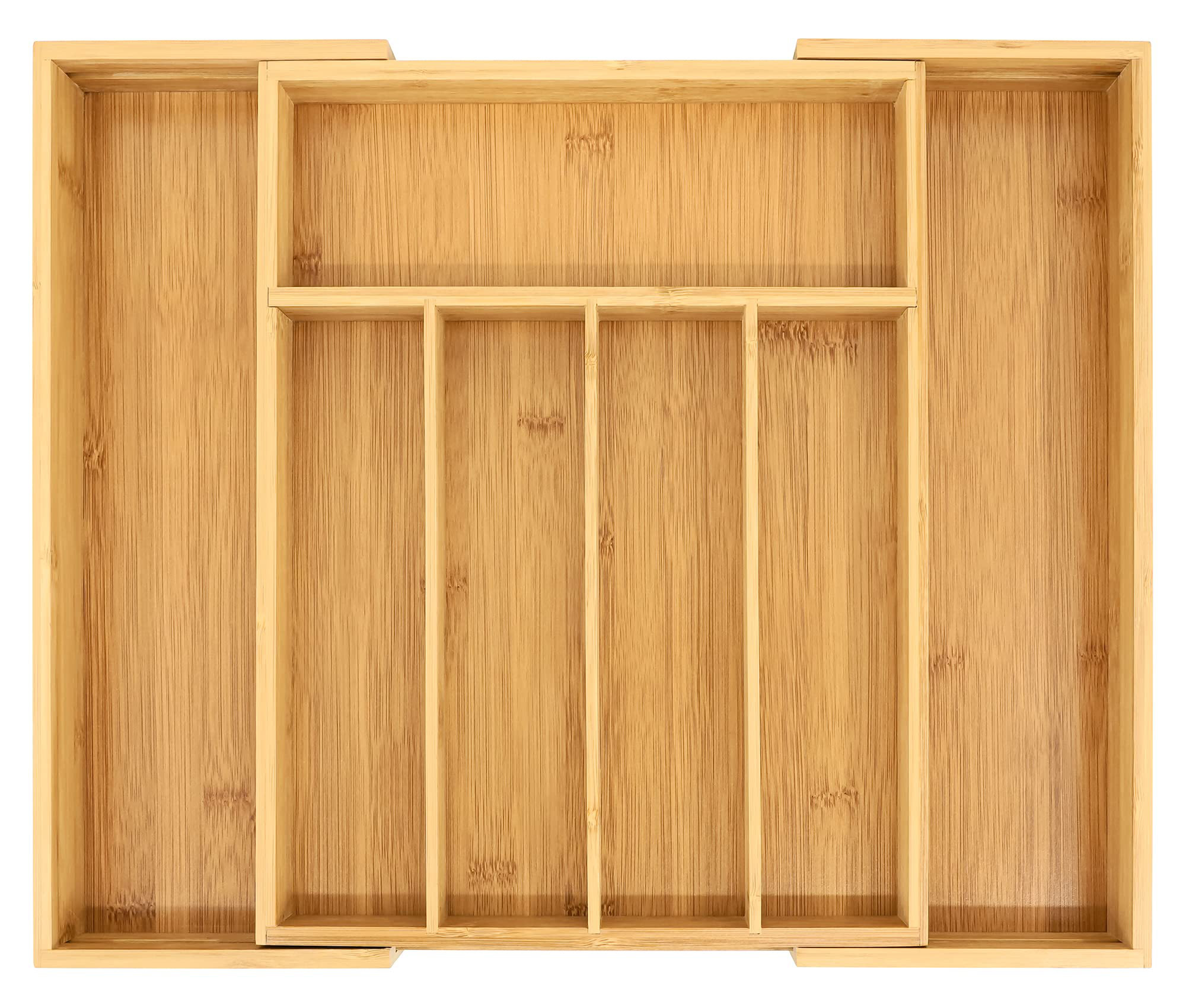 Ebern Designs Bamboo Drawer Organizer, Expandable Silverware Drawer ...