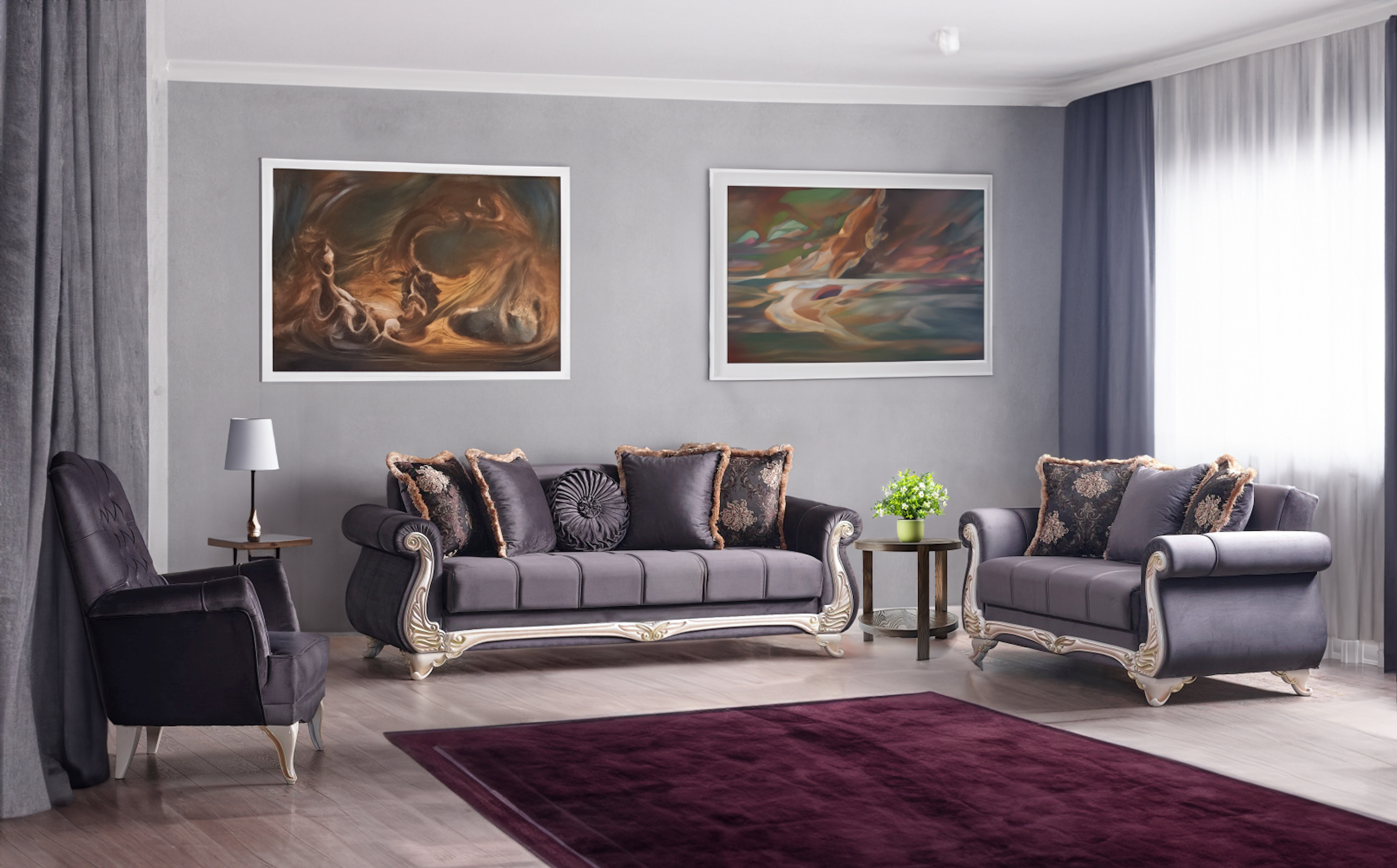 Wildon Home® Stanoje 3 - Piece Velvet Living Room Set | Wayfair
