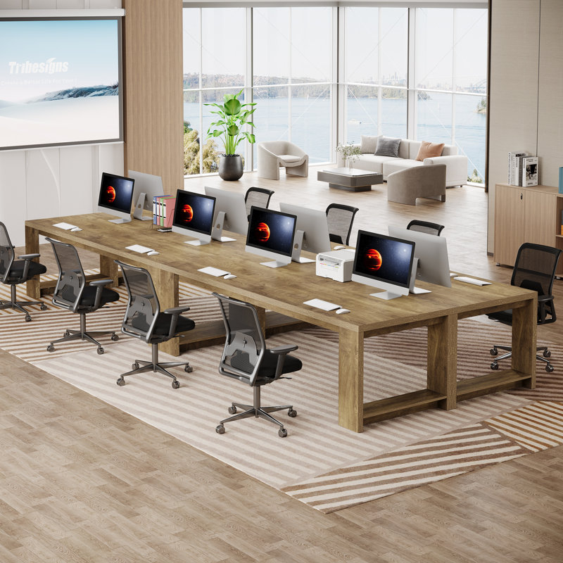 Millwood Pines 7 ft Modern Rectangle Meeting Room Desk for Boardroom ...