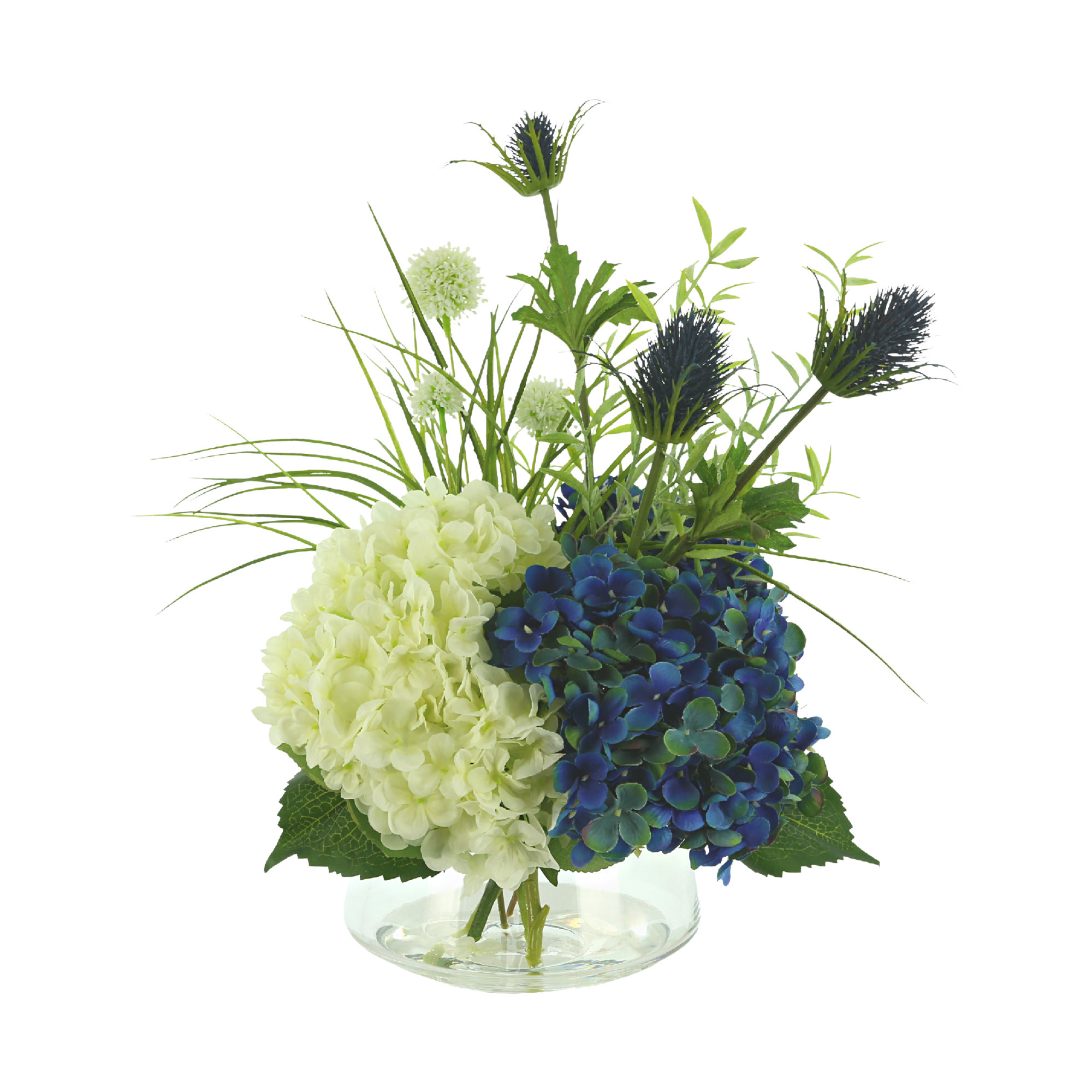 Laurel Foundry Modern Farmhouse Assorted Hydrangea and Thistle Floral ...