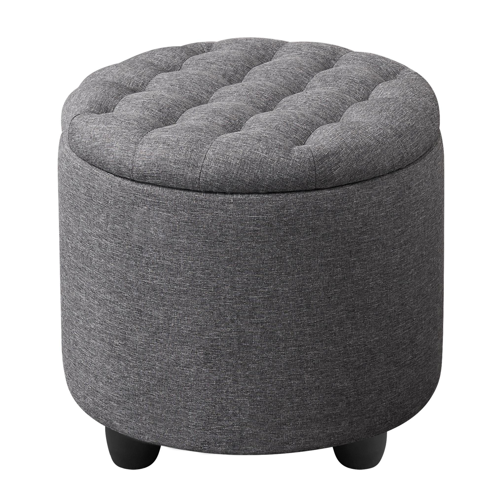 Latitude Run® Modern Button Quilted Storage Footstool | Wayfair