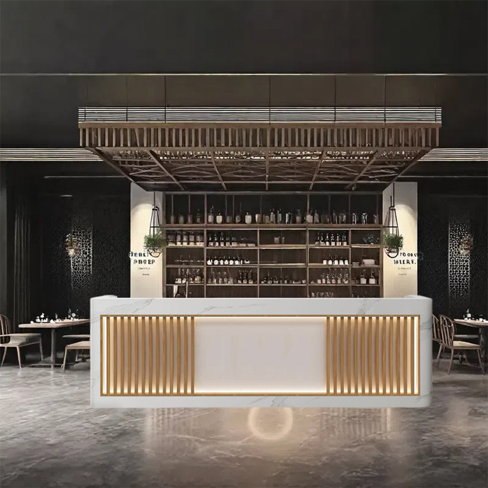 KPXU Bar Counter Large Front Desk Bar Service Counter | Wayfair