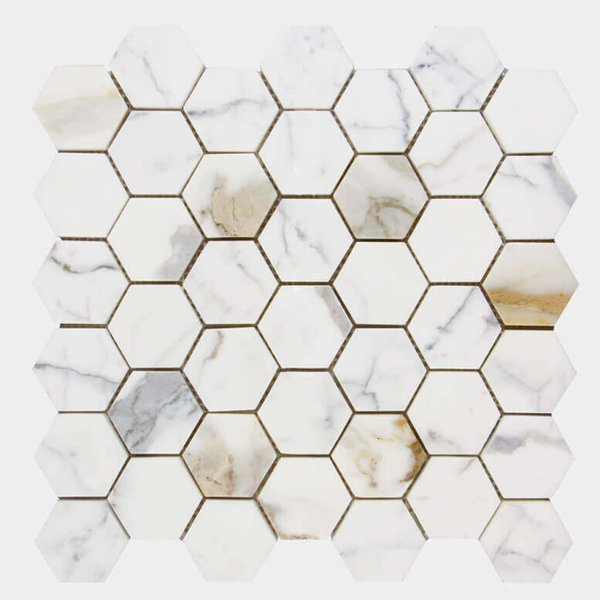 Nasco Stone + Tile Chablis Gold Hexagon | Wayfair