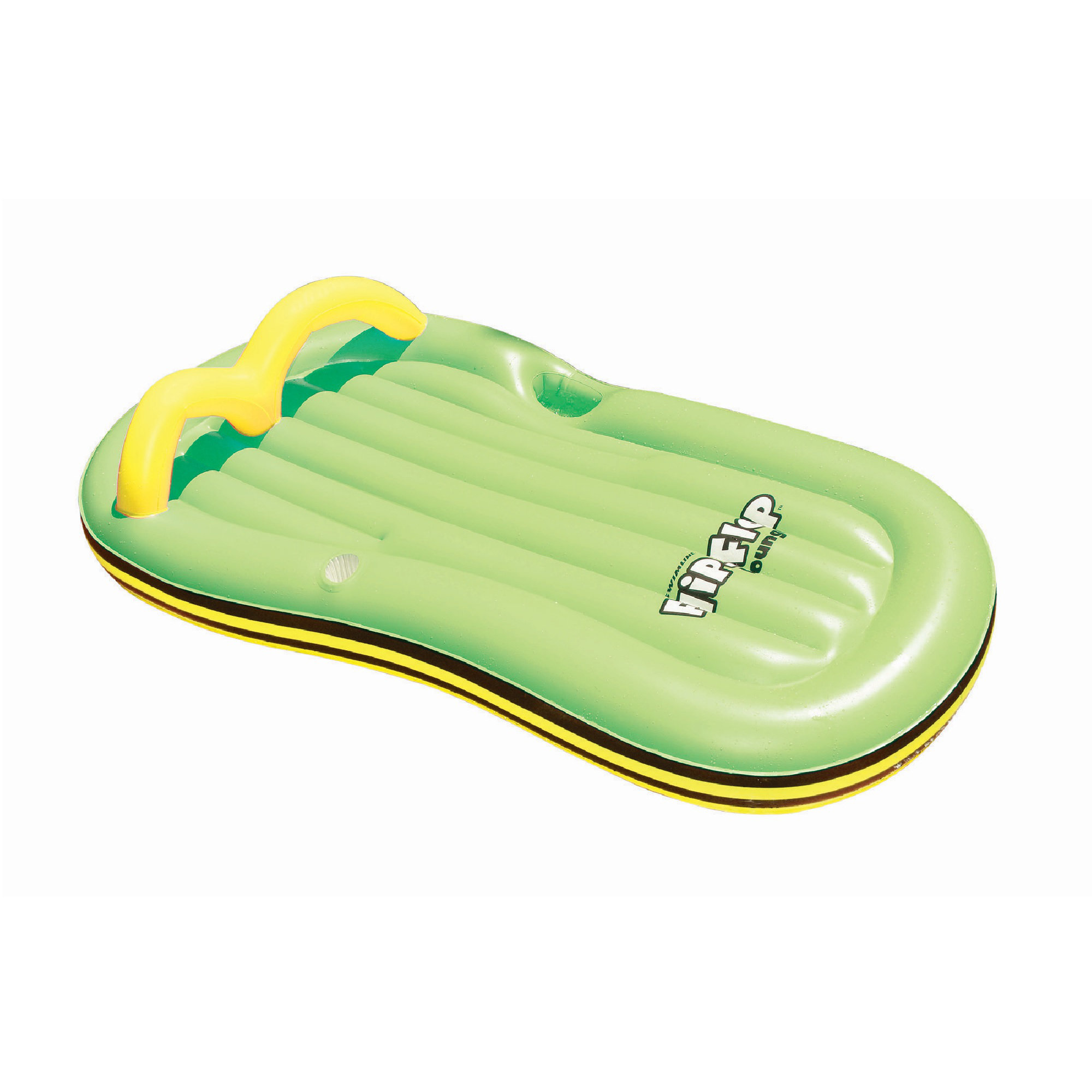 Pool Central 78" Inflatable Green Flip Flop Lounge Swimming Pool Float ...