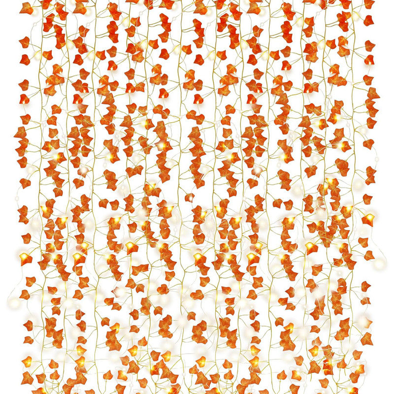 Dakota Fields 24 Pack Artificial Fall Vine Fake Vines with Lights ...