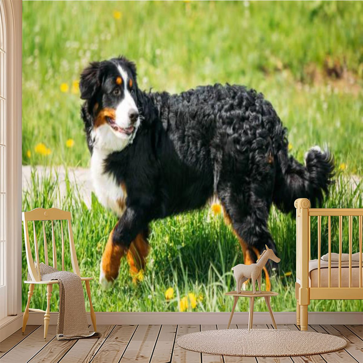 Latitude Run® Peel and Stick Canvas Wallpaper Wall Mural bernese ...