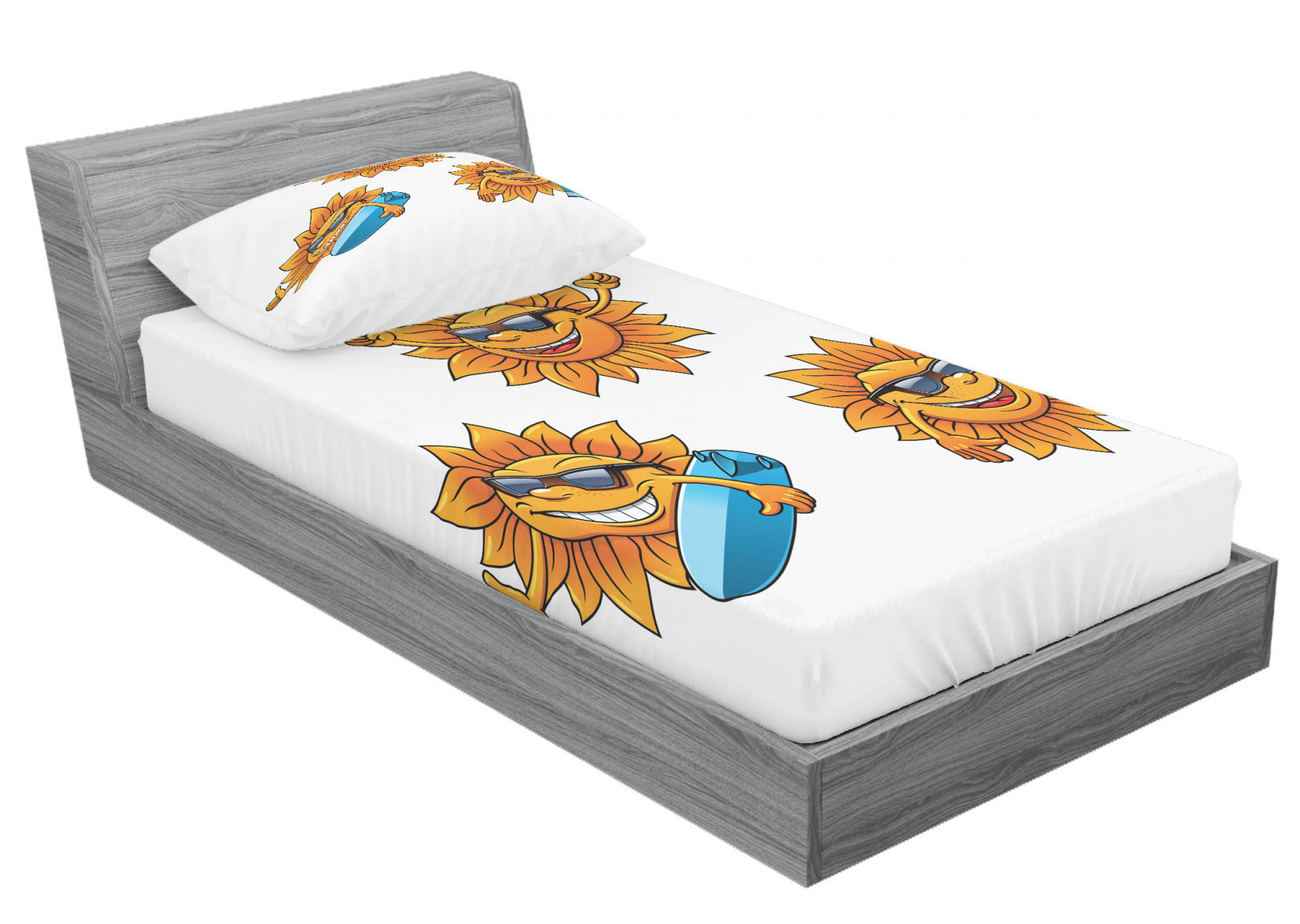 Ambesonne Cartoon Sheet Set | Wayfair