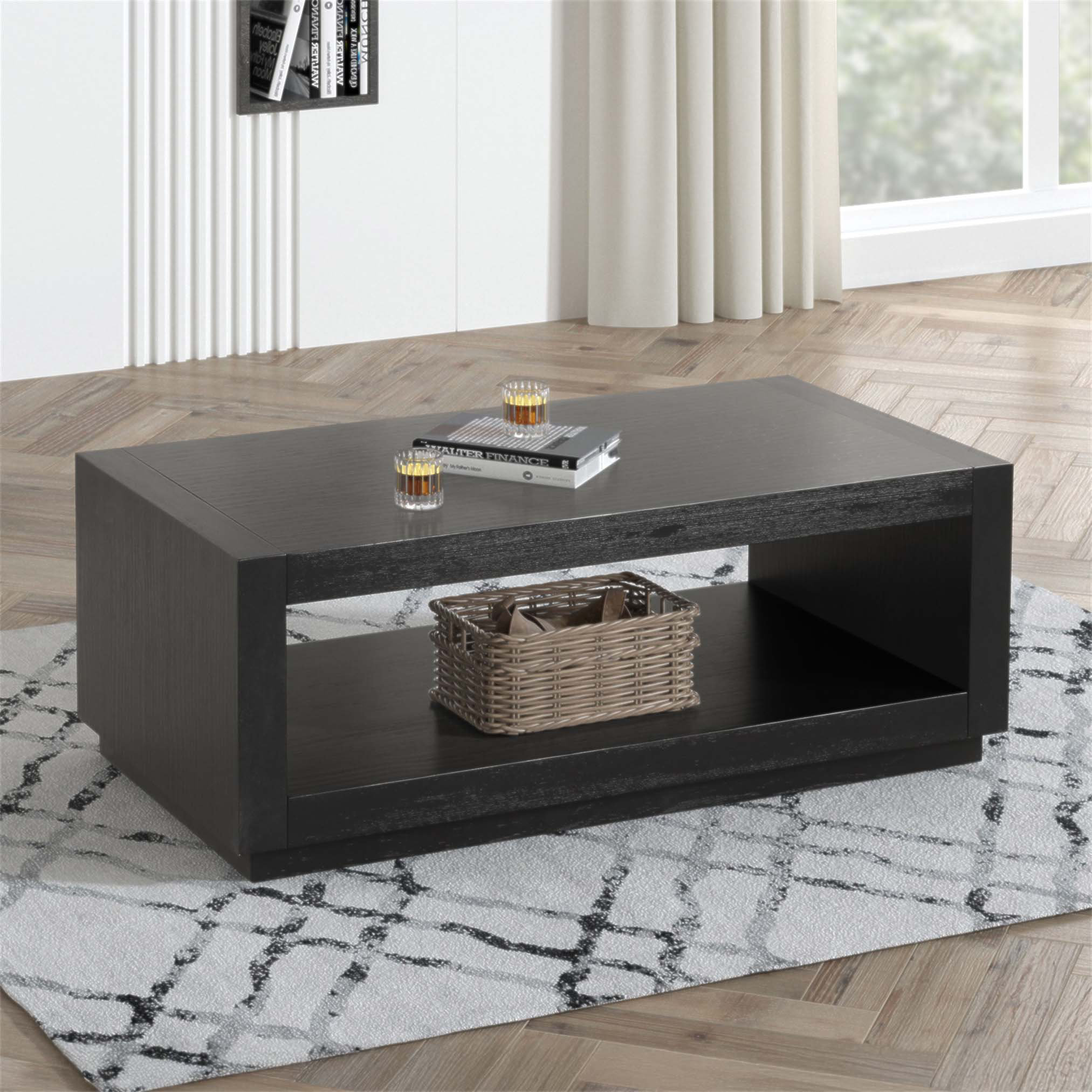 Latitude Run® Contemporary Style Rectangle Coffee Table with Plinth ...