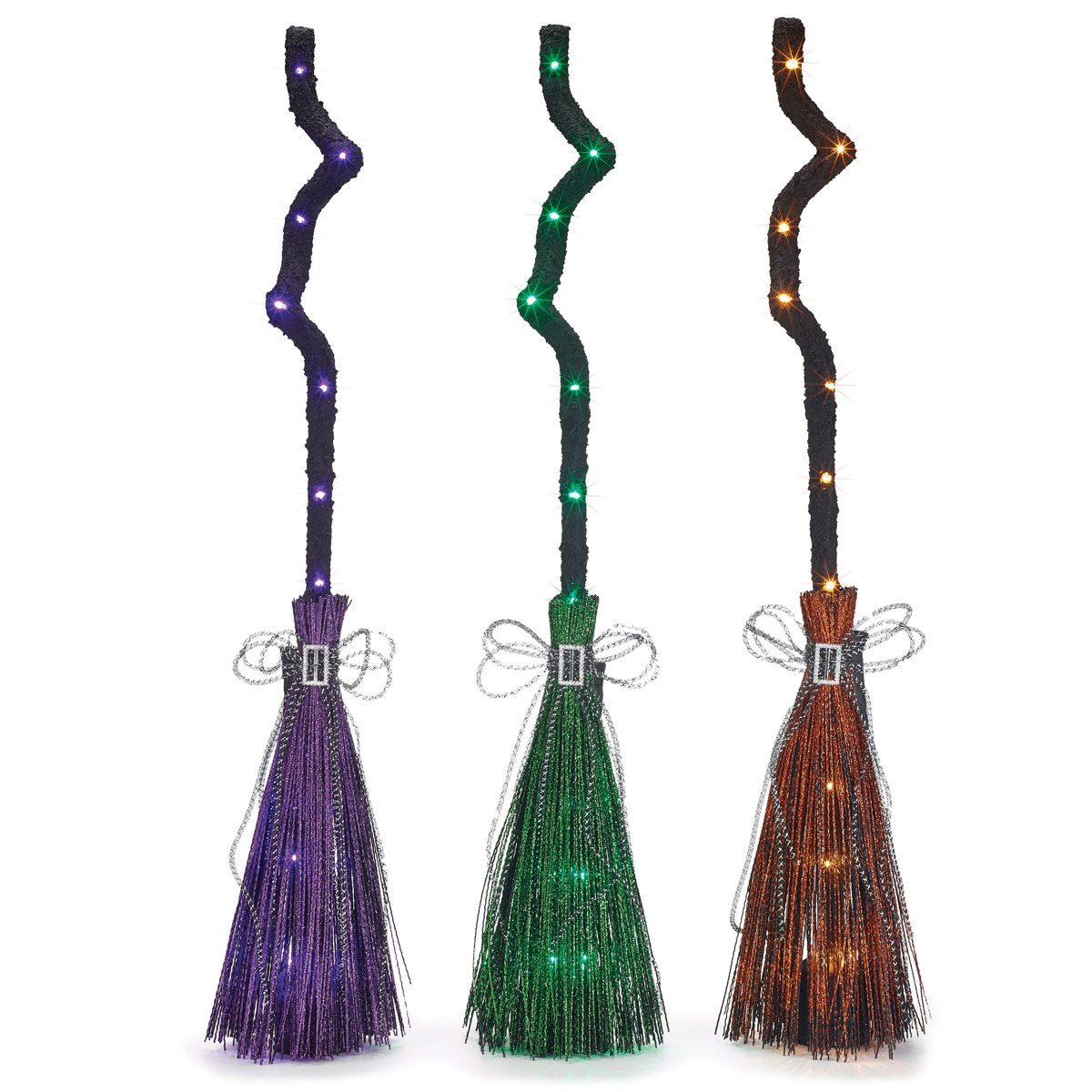 The Holiday Aisle® Light up Witch Broom & Reviews | Wayfair