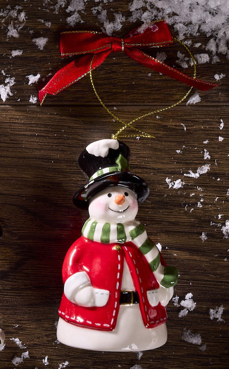 Spode Christmas Tree Snowman Bell Ornament | Wayfair