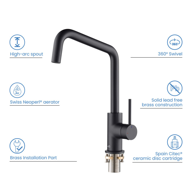 KIBI USA KIBI Macon Kitchen Faucet & Reviews | Wayfair