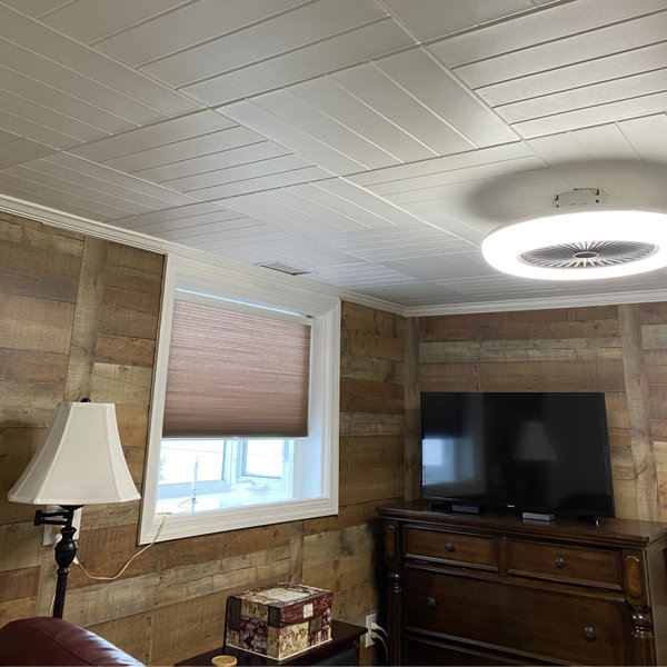 A La Maison Ceilings Bead Board 1.6 ft. x 1.6 ft. Polystyrene Glue-up ...