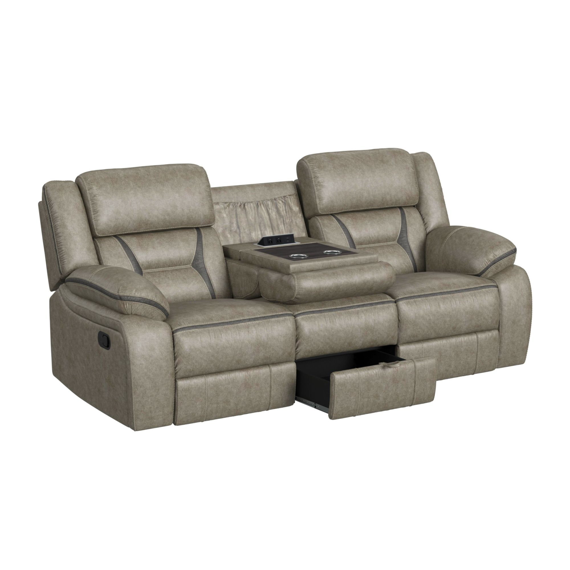 Inbox Zero Molini Inbox Zero Molini Motion Sofa with DDT, Drawer and ...