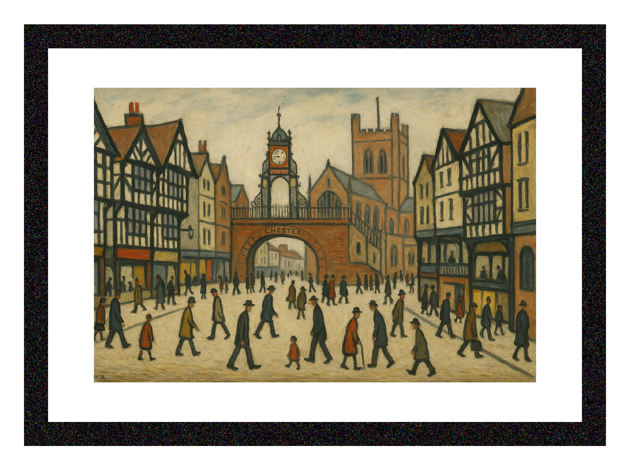 ClassicLiving Chester Landscape A4 Size Lowry Style Print | Wayfair.co.uk