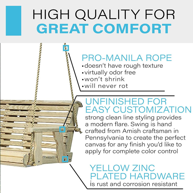 Loon Peak® Jouse 2 Person Porch Swing | Wayfair