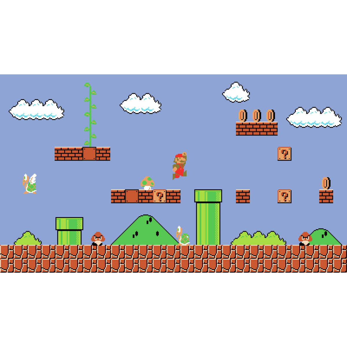 Room Mates Nintendo Retro Super Mario 10.5' x 72" Wall Mural & Reviews ...