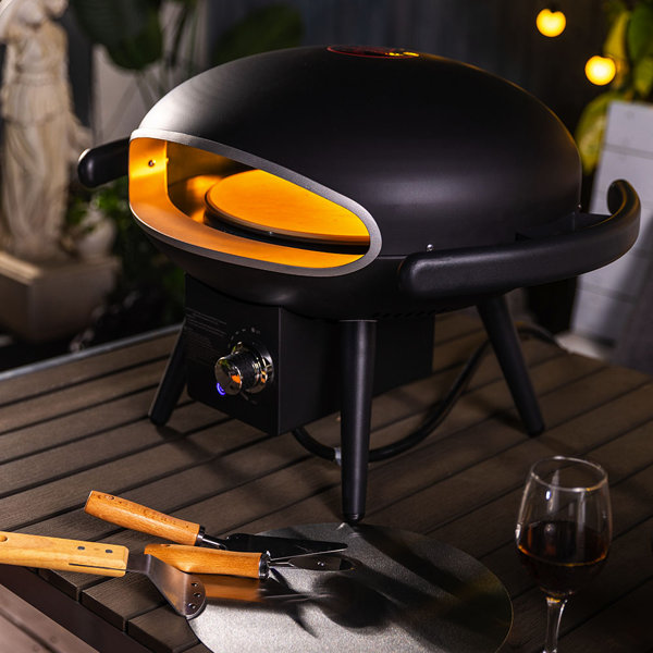AJ ENJOY Auto Pizza Oven Steel Propane Pizza Oven with Auto Spin Motor ...