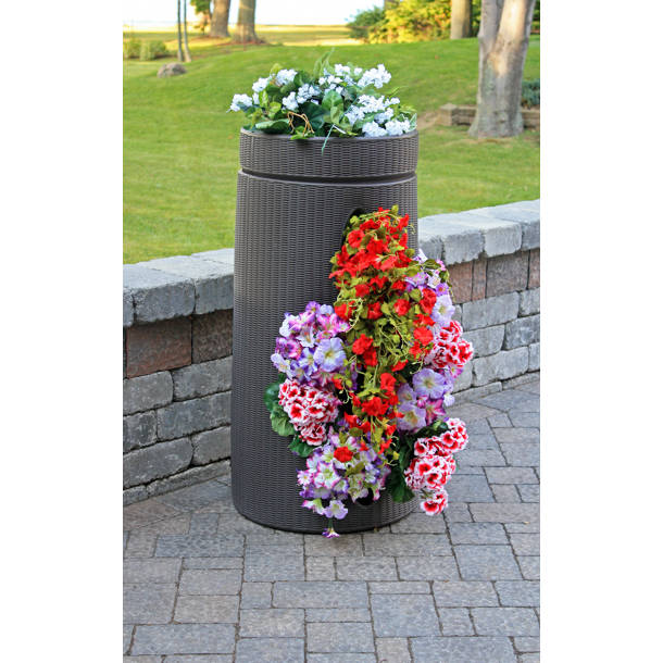 Good Ideas 50 Gallons Plastic Drainable Dual Overflow Planter Rain ...