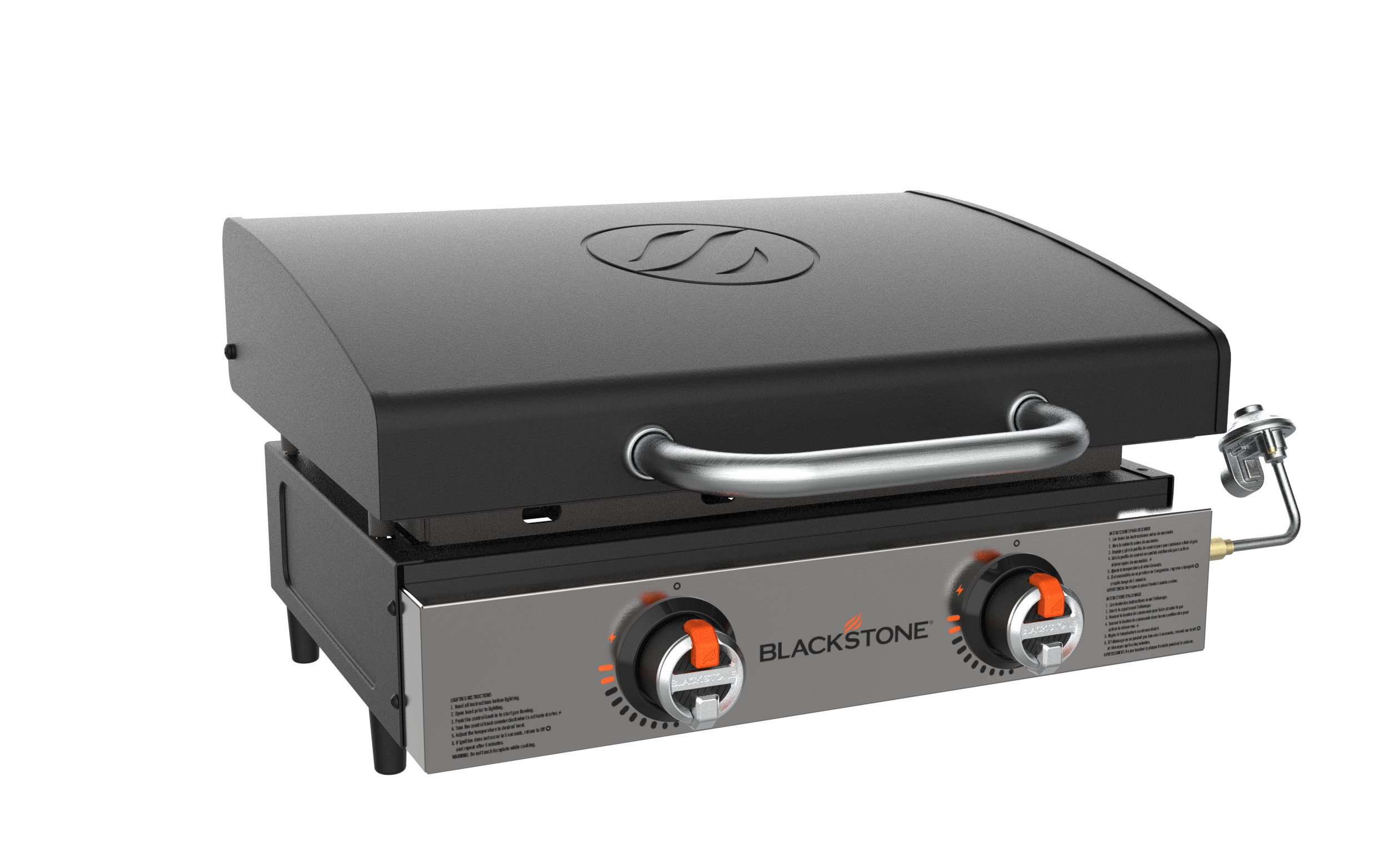 Blackstone Plaque chauffante au propane à 2 brûleurs 22 po avec hotte ...