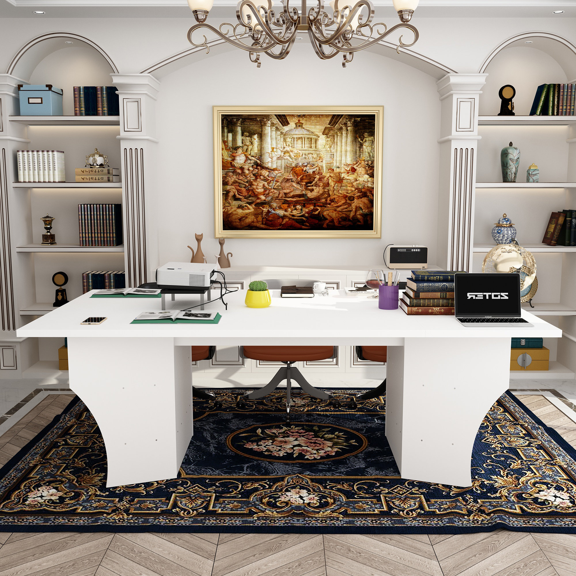 Ebern Designs 86.6" Wide Large Tabletop Conference Table - Wayfair Canada