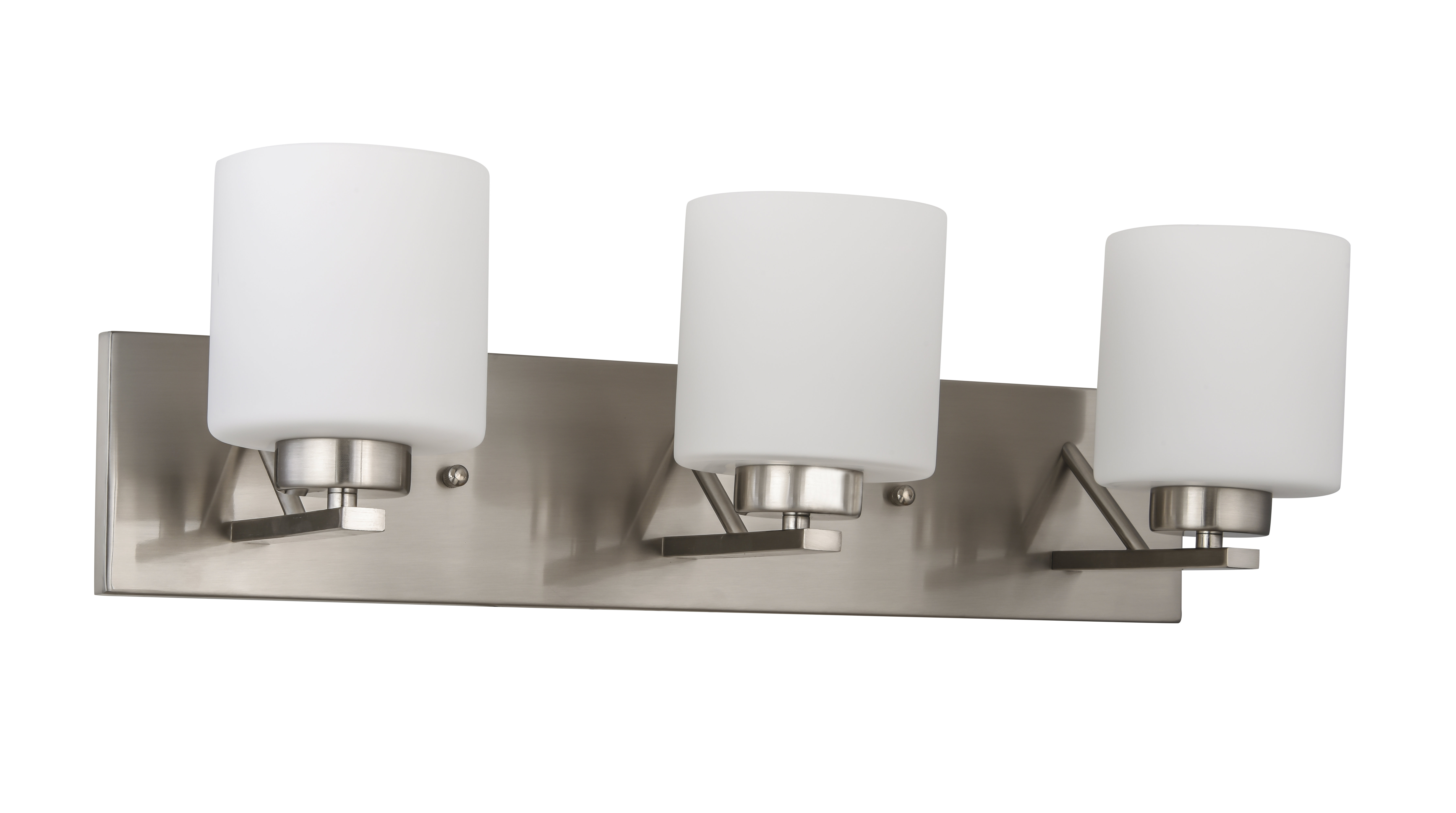 Orren Ellis Schindler 3 - Light Satin Nickel Vanity Light & Reviews ...